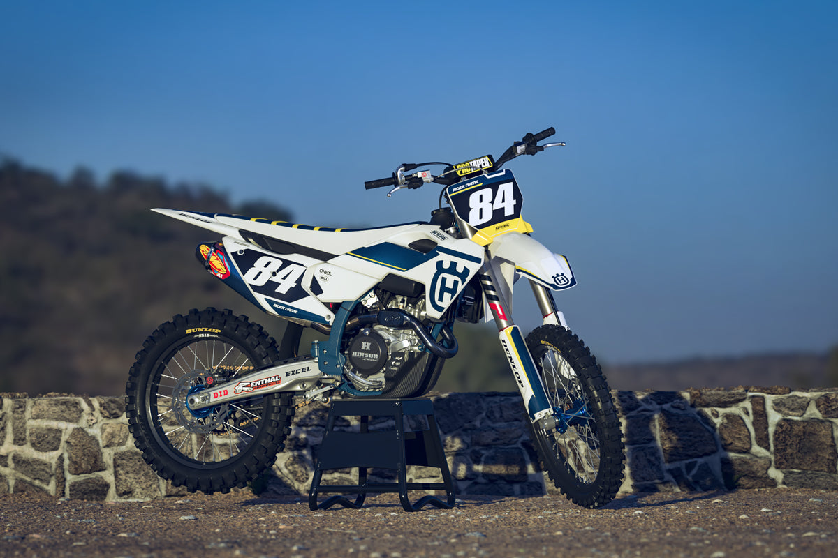 Husqvarna // Covert Blue Yellow Motocross Graphics Kit by SpiralGFX