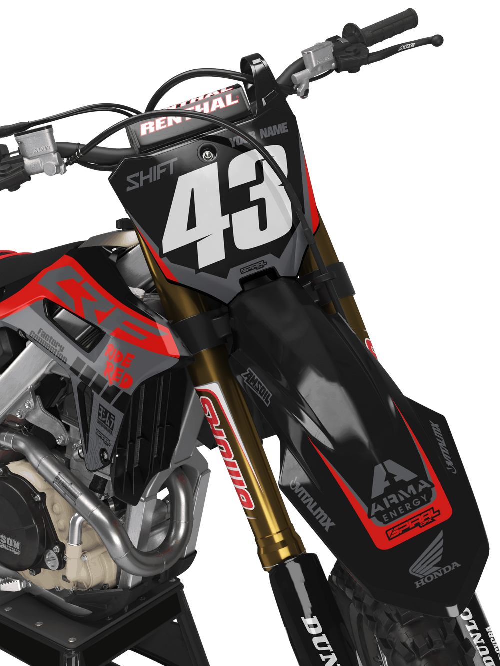 Honda // NIGHTRIDER GREY Motocross Graphics Kit by SpiralGFX