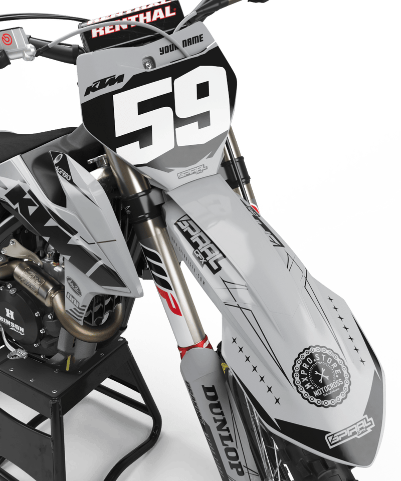KTM // Grey Blackout Motocross Graphics Kit by SpiralGFX
