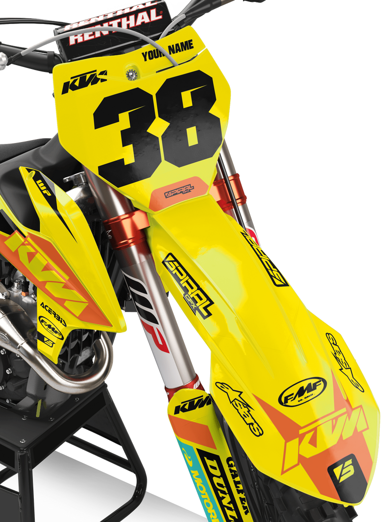 KTM // REBEL YELLOW Motocross Enduro Graphics Kit by SpiralGFX