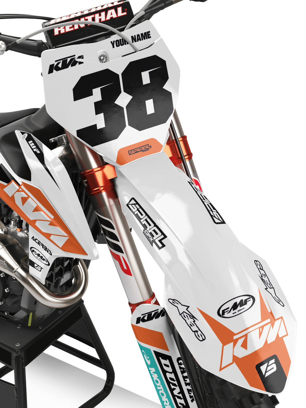 KTM // REBEL WHITE Motocross Enduro Graphics Kit by SpiralGFX