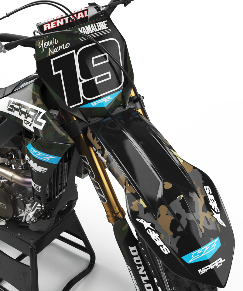 Yamaha // Camo (All Bikes) Motocross Graphics Kit by SpiralGFX